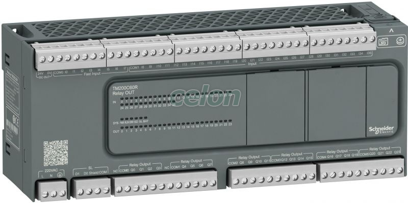 Modicon M200 Easy PLC, 60 I/O1xRS485, relés kimenet, 230 VAC, SCH ...