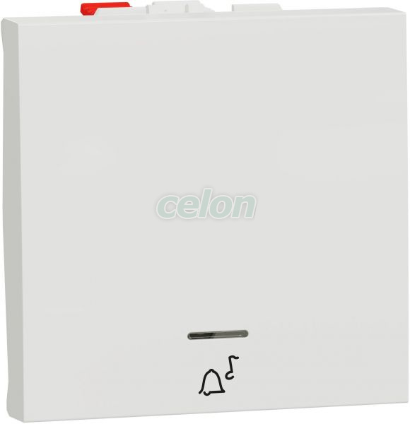 UNICA Buton sonerie Cu indicator luminos Simbol sonerie 2 module 10A ...