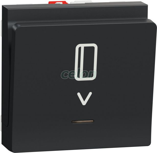 UNICA Intrerupator cu cartela Cu indicator luminos 2 module 10AX ...