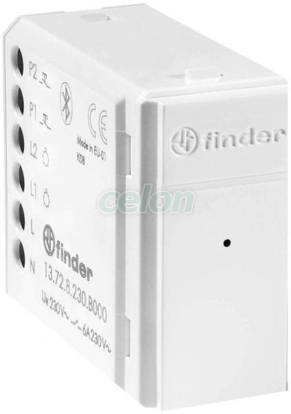 Yesli Bluetooth elektonikus többfunkciós relé, 2-csatornás, 6A, fehér ...