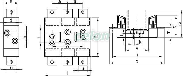 Soclu siguranţă fuzibilă MPR 1 / 1P, TRA-NTA-1, Tracon Electric