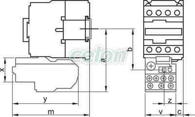 Releu termic de protecţie pentru contactor TR1D 690V, 0-400Hz, 23-32A ...