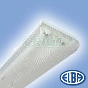 Corp iluminat aparent FIDA 05 SELENA 2x36W cu dispersor transparent HF ...